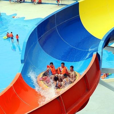 Family Rafting Aqua Park Fiberglass Waterpark Slide 6 Person/time